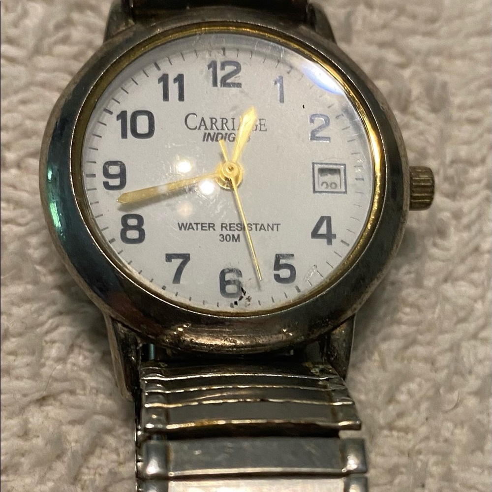 Vintage Timex Carriage Indigo Watch Women’s Gold Silv… - Gem